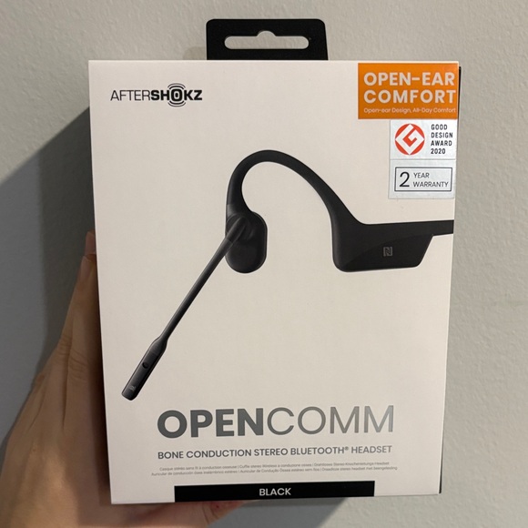 Shokz | Headphones | New Aftershokz Opencomm Wireless Headset Black ...